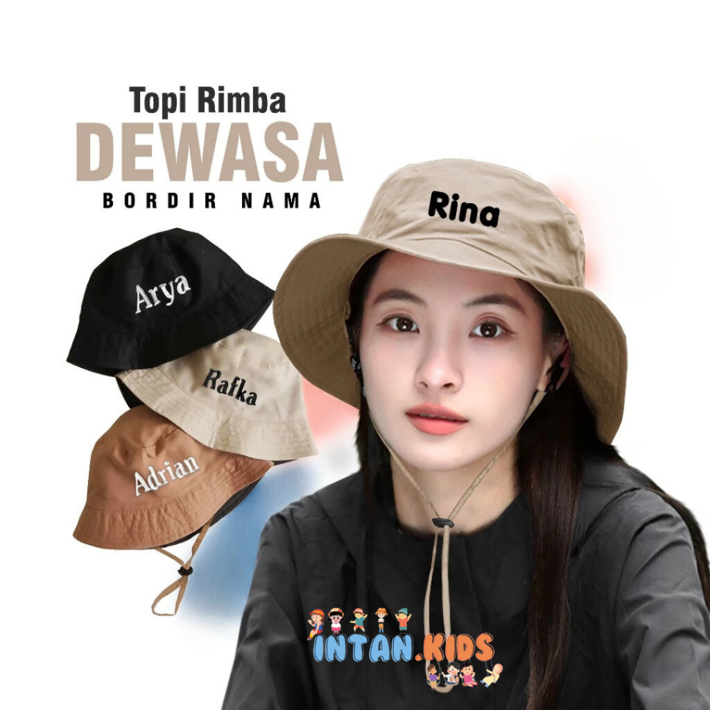 Jual Topi Rimba Dewasa Free Bordir Nama | Shopee Indonesia