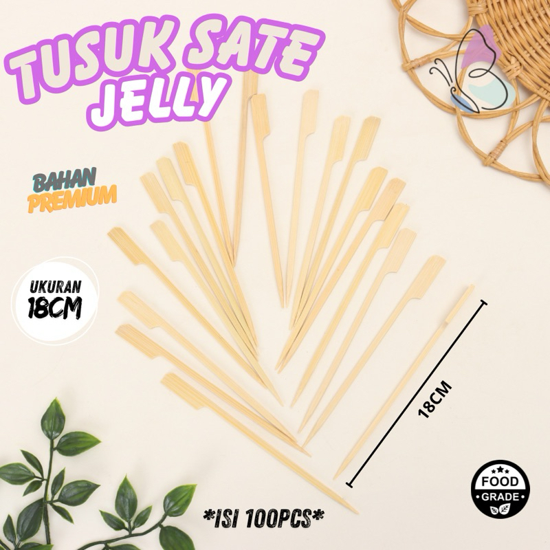 Jual LKL - [ISI 100 PCS] Tusuk Sate Jelly / Dayung / Yakitori / Tusuk ...