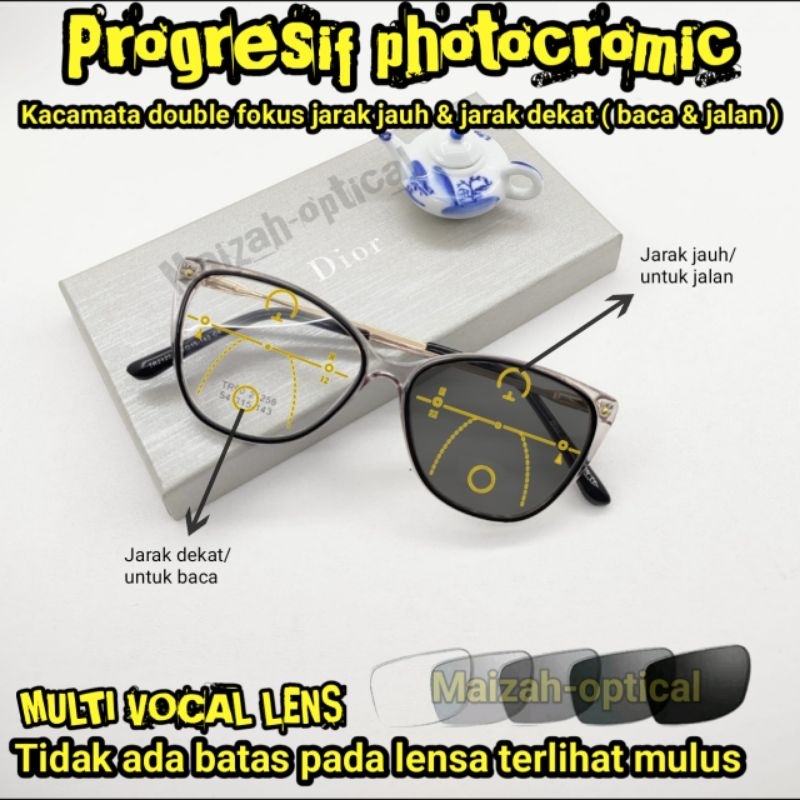 Jual Kacamata baca progresif photocromic wanita frame 21258 | kacamata ...