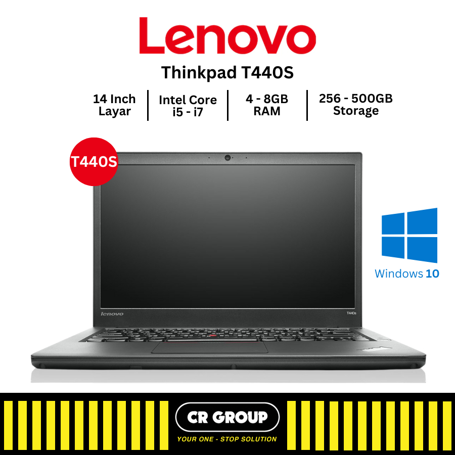 Jual Laptop Lenovo ThinkPad T440S Intel Core i5 / i7 Gen 4 RAM 8GB/12GB Storage 256GB/500GB ...