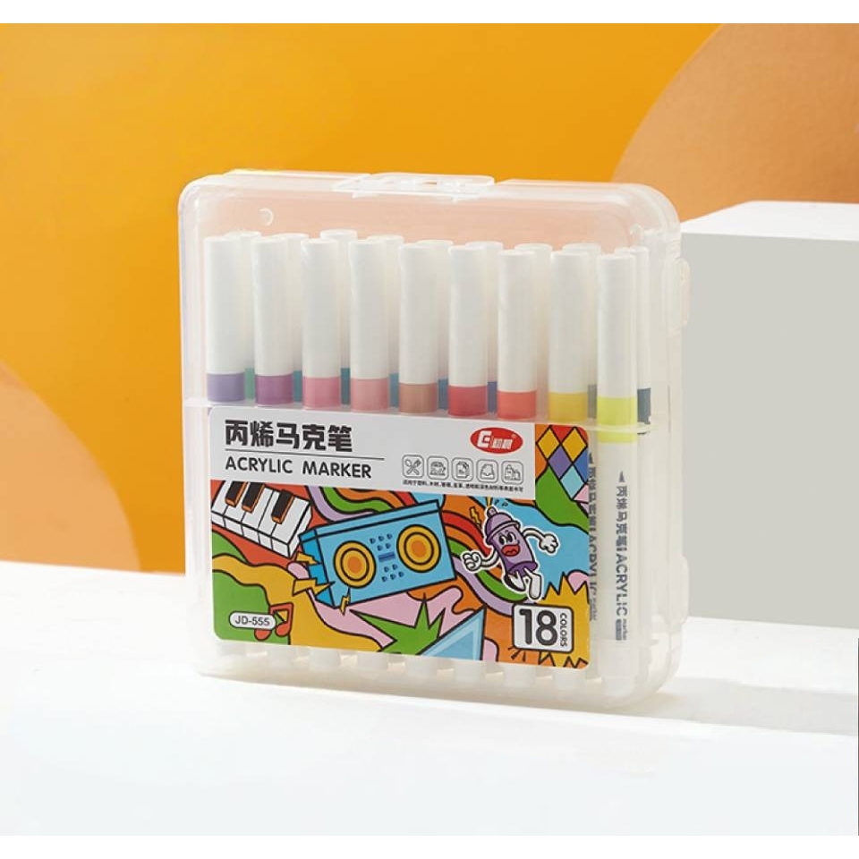 Jual Spidol Akrilik Marker 1 set Acrylic Marker Squeezy Pen Akrilik ...