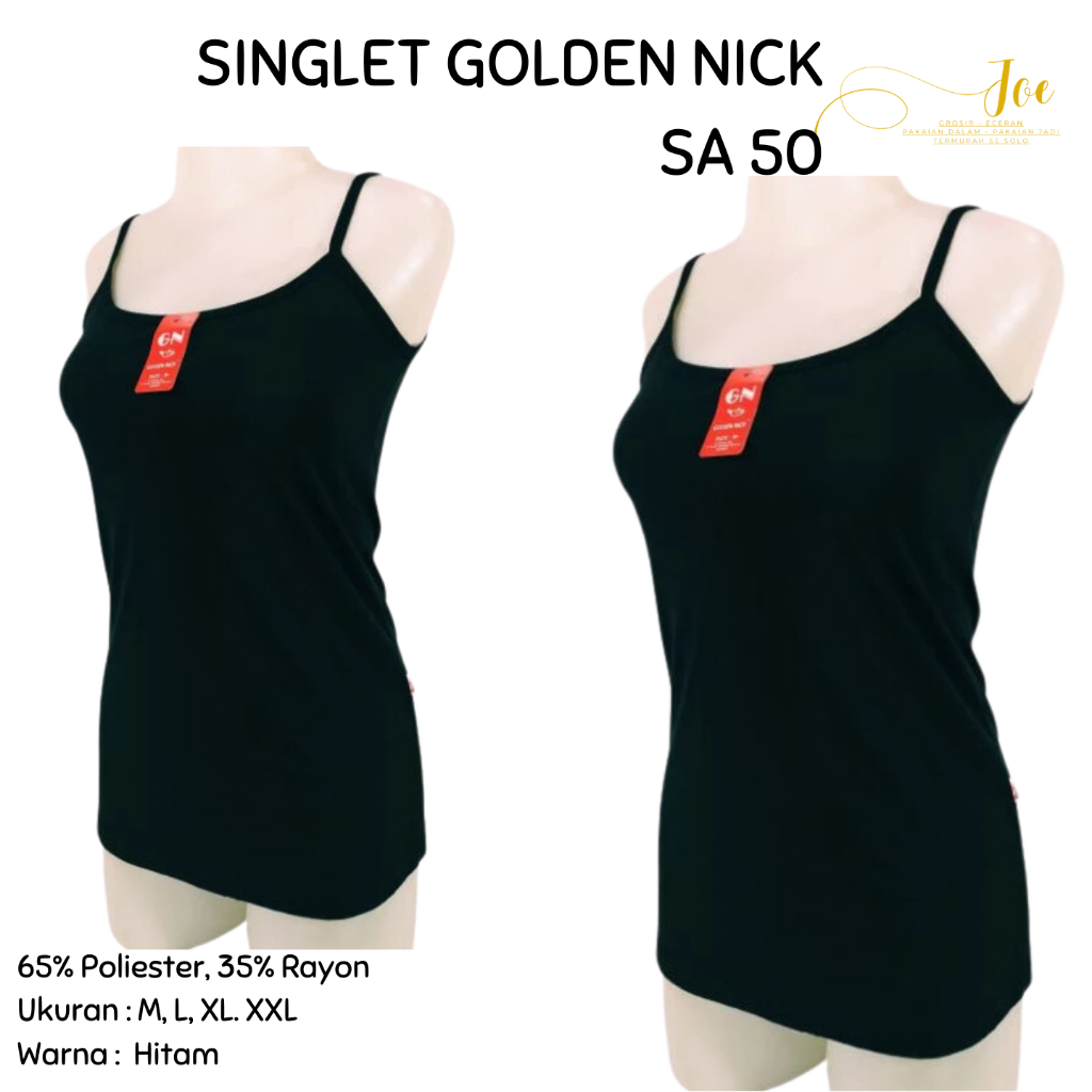 Jual Singlet Wanita GOLDEN NICK SA 50 HITAM / Kaos Dalam Wanita Tali ...