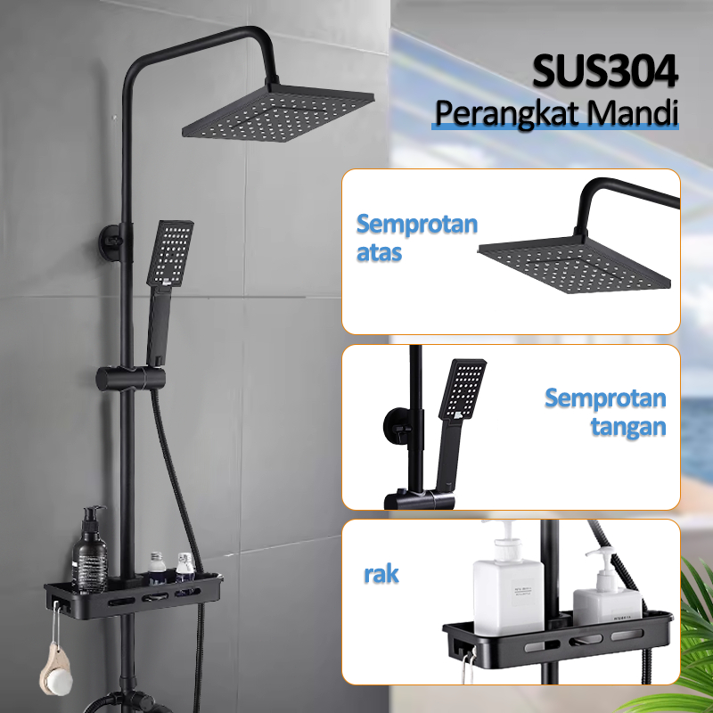 Jual Shower Kamar Mandi Shower 1 Set Panas-Dingin / Shower Kamar Mandi Set 4 in 1 Dengan Faucet ...
