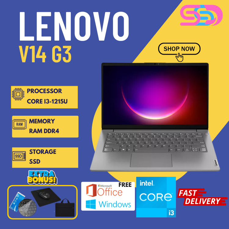 Jual LENOVO V14 G3 Core i3-1215U RAM 8GB/SSD 512GB 14"Inch Free MOUSE ...