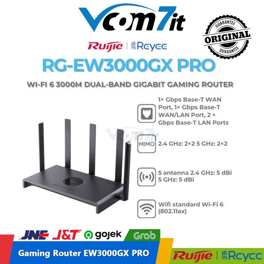 Jual Ruijie RG-EW3000GX PRO 3000M Wi-Fi 6 Dual-band Gigabit Gaming ...