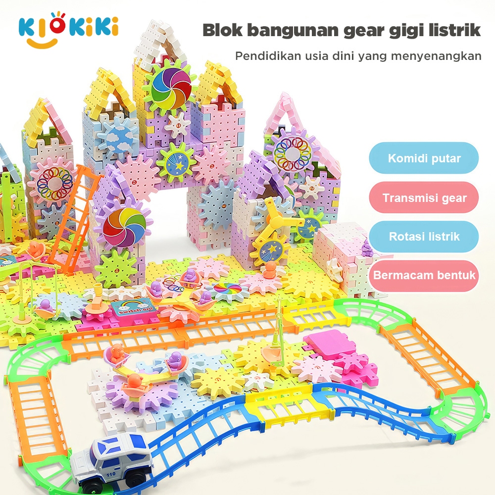 Jual KiKiTOY DIY Building Gear Blocks Puzzle Balok Bricks Set Mainan ...