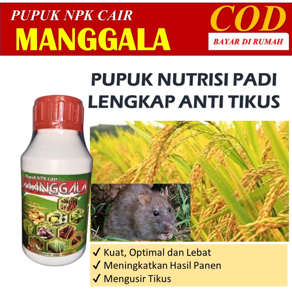 Jual Pupuk Organik Plus Anti Hama Manggala 500 ML - Obat Pengendali Hama Tikus, Burung, Keong ...