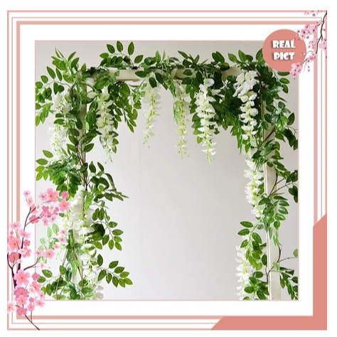 Jual Tanaman Hias Palsu Daun Rambat Bunga Wisteria flower Tanaman ...