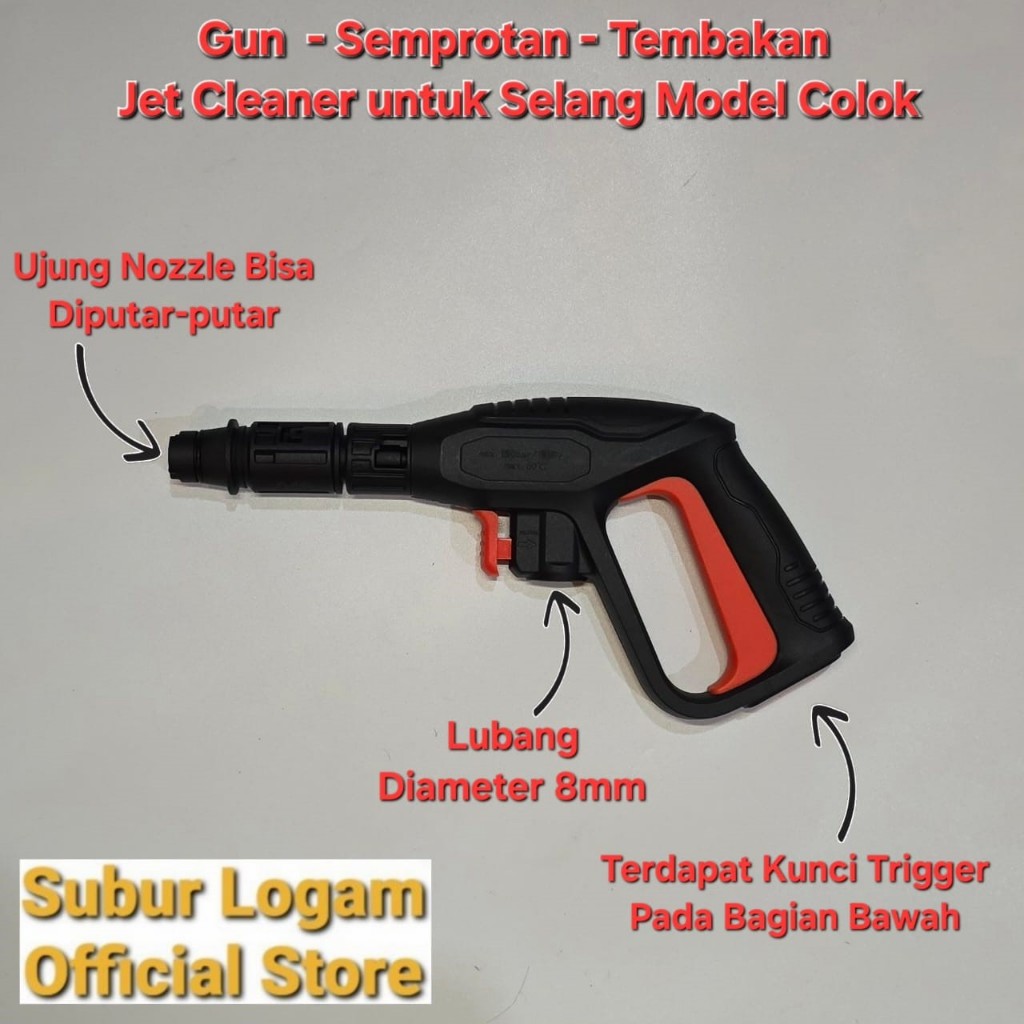 Jual Gun Stick Pendek Semprotan Tembakan Jet Cleaner Krisbow 90 Bar ...