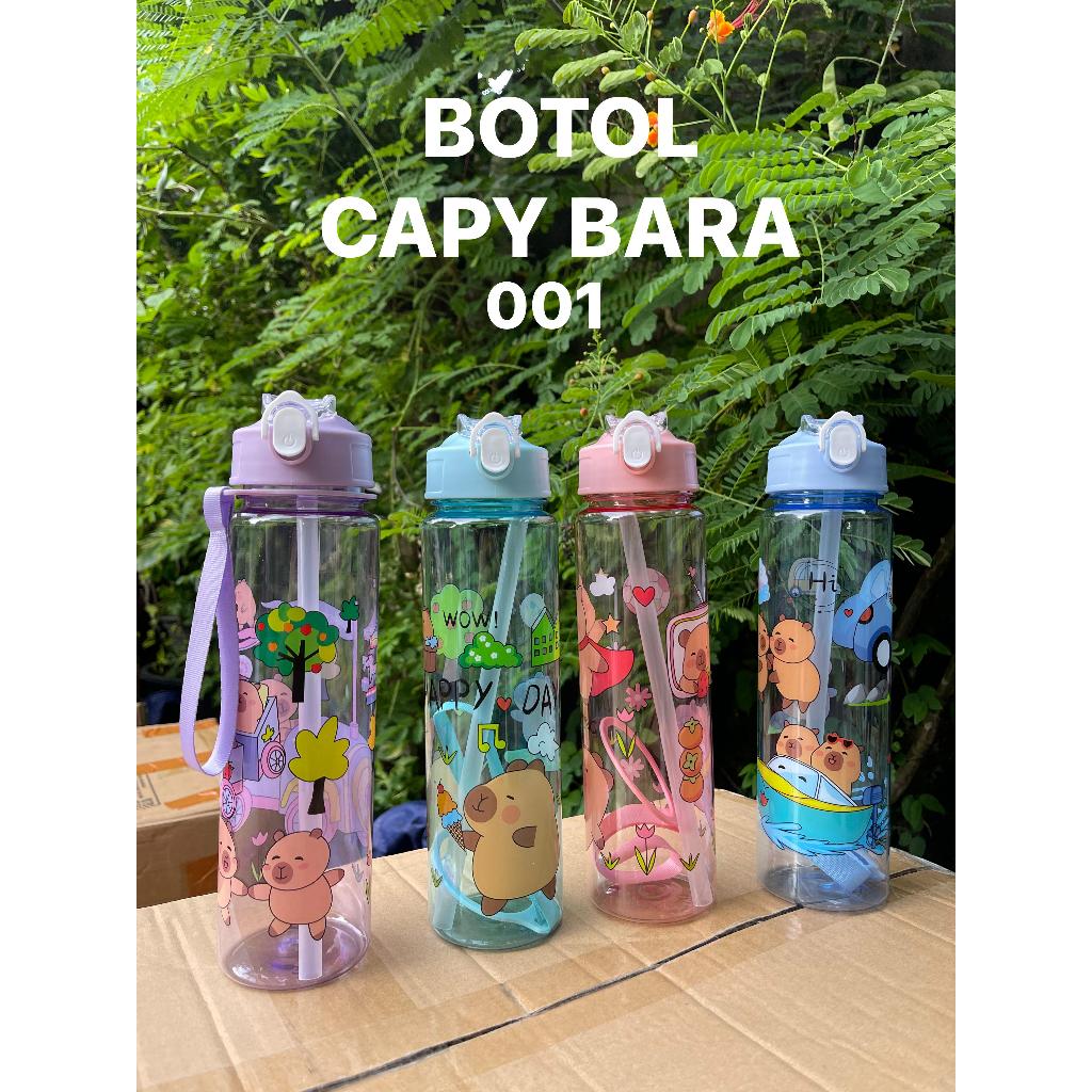 Jual 001 Botol Minum Anak Sekolah Sedotan Motif Capybara Viral 900ml Bpa Free Botol Air Minum ...