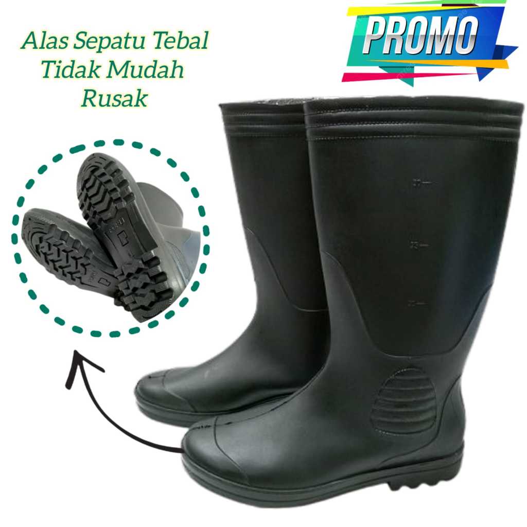 Jual FORLI Sepatu Boot Karet Pria Wanita Panjang Safety Boots Proyek ...