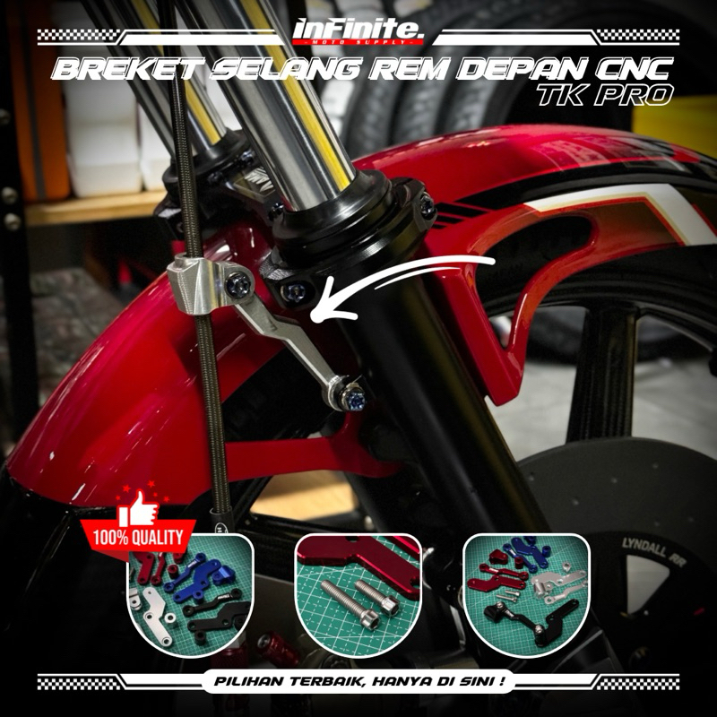 Jual BRACKET BREKET BRIKET KLEM SELANG REM DEPAN TK PRO SET BAUT CUSTOM ...