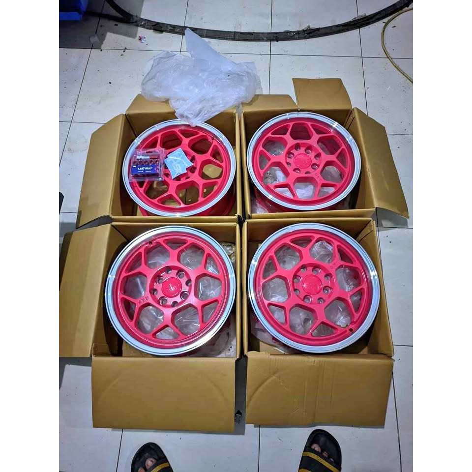 Jual VELG HSR GRY 15X65 H8X100-114 WARNA PINK COCOK UNTUK MOBIL BRIO,JAZZ,SIGRA,CALYA,XENIA ...