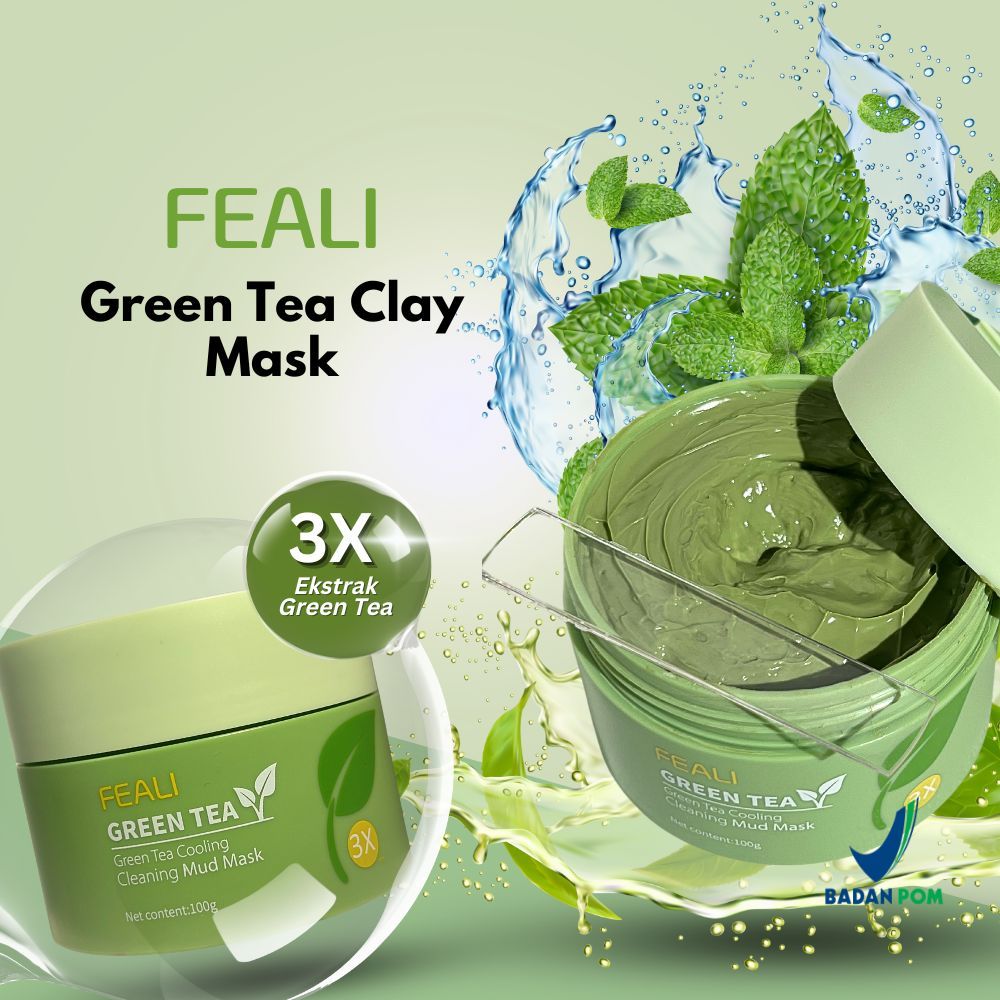 Jual NUZ Feali Green Tea Clay Mask Masker Wajah Green Tea Pore Clean ...
