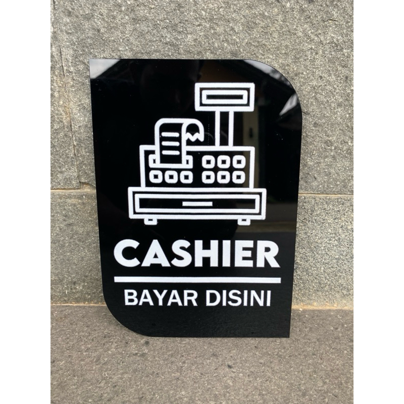 Jual Signage tanda kasir akrilik/signage custom/tanda akrilik | Shopee ...