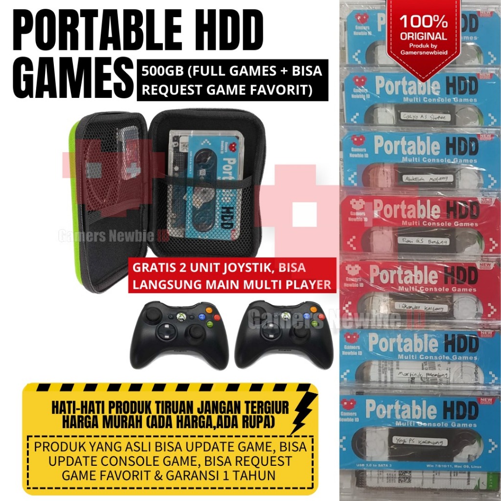 Jual Portable HDD Games, satu alat bisa main puluhan console games ...