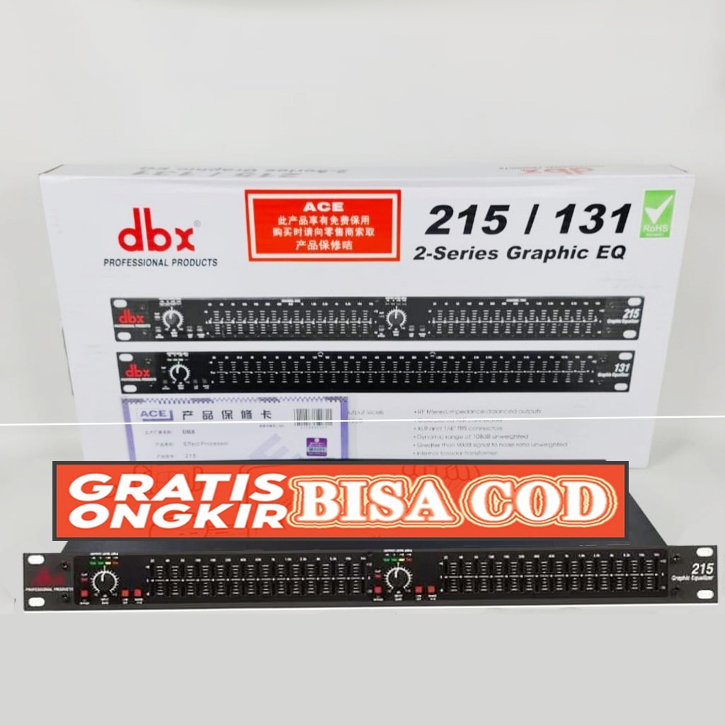 Jual DBX Equalizer dbx 215 dbx215 - dbx215 Input Connectors 1/4" TRS ...