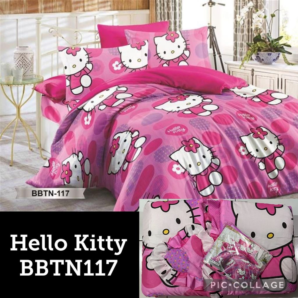 Jual Natasha bedcover set + sprei King Size KARAKTER Hello Kitty Ukuran ...