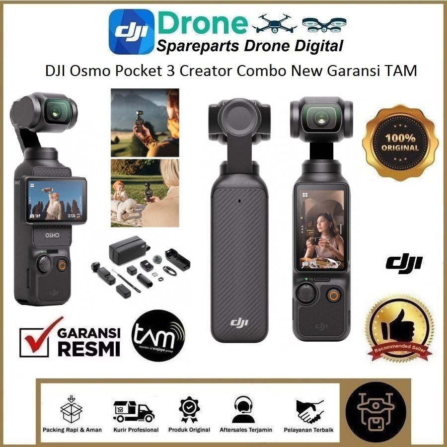 Jual DJI Osmo Pocket 3 Creator Combo New Garansi Resmi TAM Original DJI Osmo Pocket Creator ...