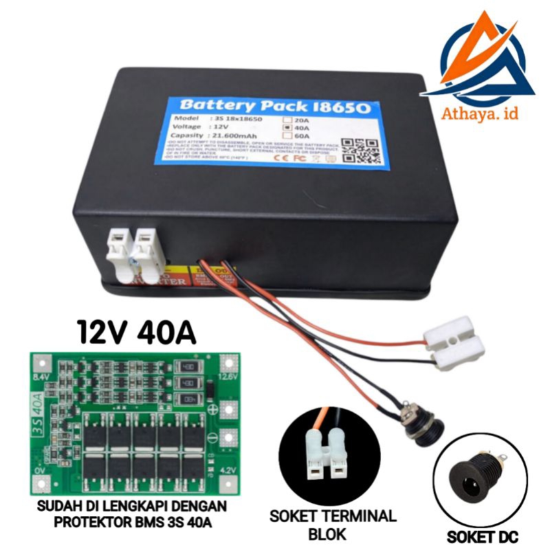 Jual Baterai Multifungsi / Baterai Cas / Baterai PACK 18x Li-ion 18650 ...