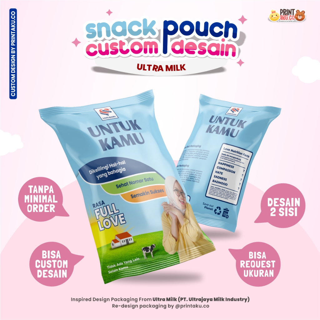 Jual Bungkus Kado Custom | Snack Custom Foto Teks Bungkus Kado Pouch ...