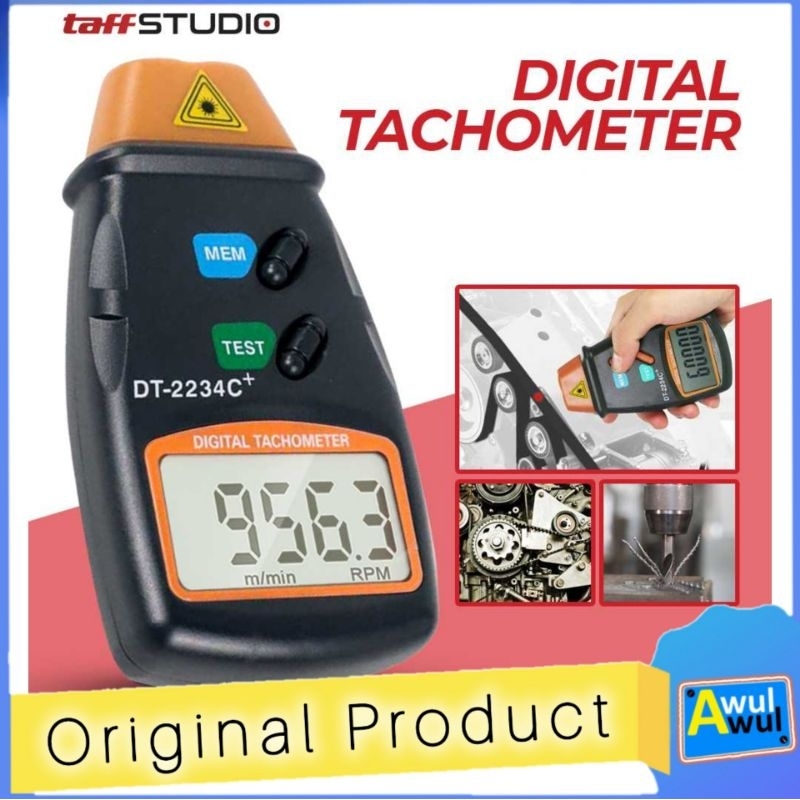 Jual LCD Digital Laser Photo Tachometer 2.5-100000 RPM | Alat ...