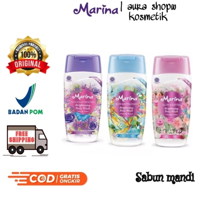 Jual (COD) MARINA BRIGHTENING BODY WASH 95ML | Shopee Indonesia