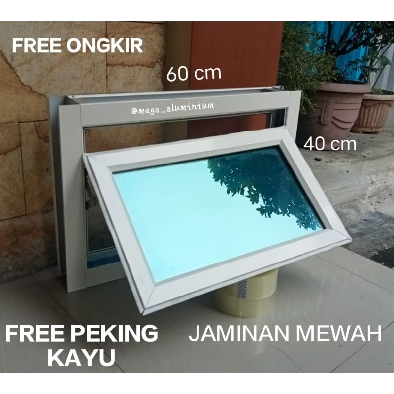 Jual Jendela aluminium bovenli/casement 60x40 jendela mewah 1set ...