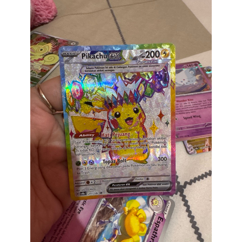 Jual Pikachu EX SR - Pokemon Booster Pack Kilat Rasi (free toploader ...
