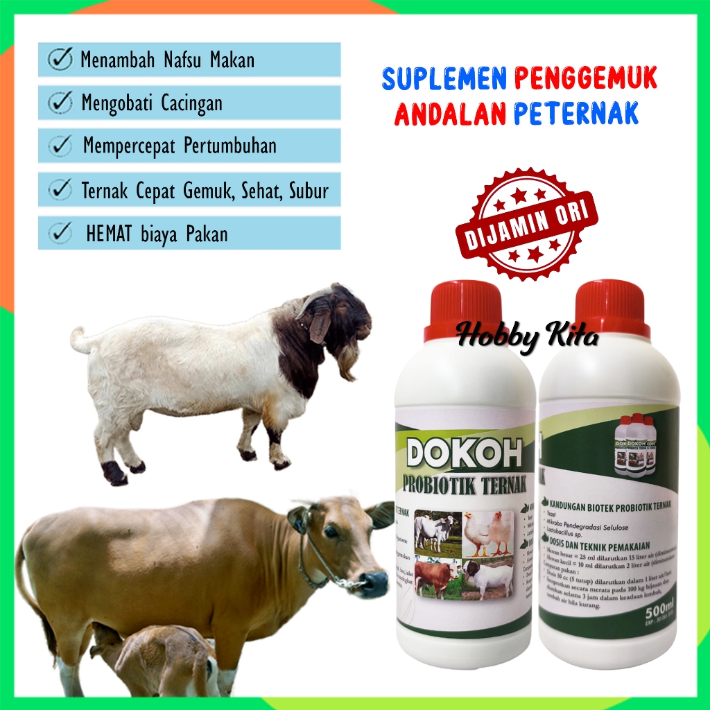 Jual Vitamin Kambing Sapi Biar Gemuk DOKOH Probiotik Ternak Suplemen ...
