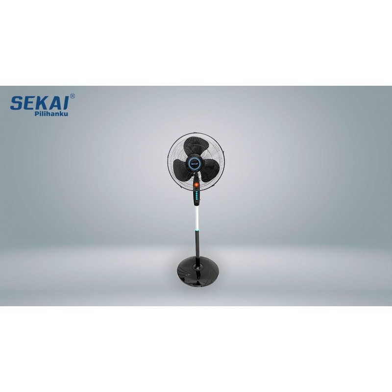 Jual STAND FAN SEKAI 16 INCH (BLACK BLUE) | Shopee Indonesia