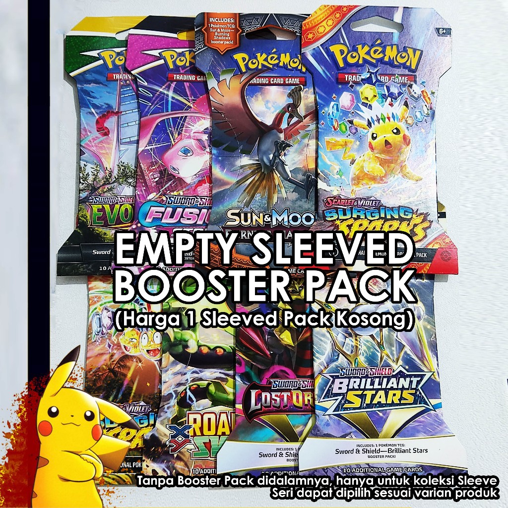 Jual Empty Sleeved Booster Pack TCG Kartu Pokemon English (Tanpa ...