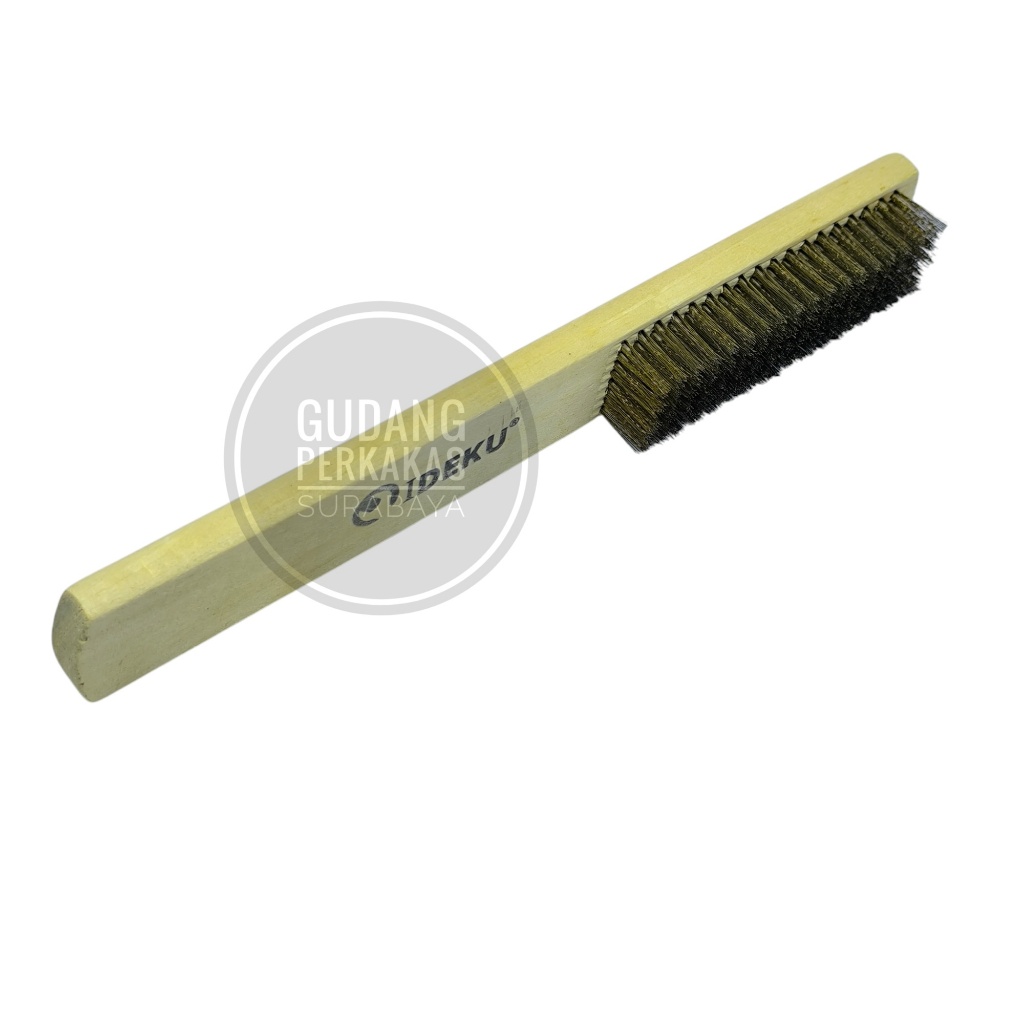 Jual sikat kuningan gagang kayu sikat kawat kuningan full brass wire ...