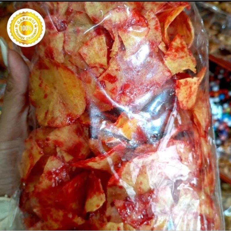 Jual Keripik Singkong Balado Mantap Pedas Manis Cemilan Enak Kemasan ...