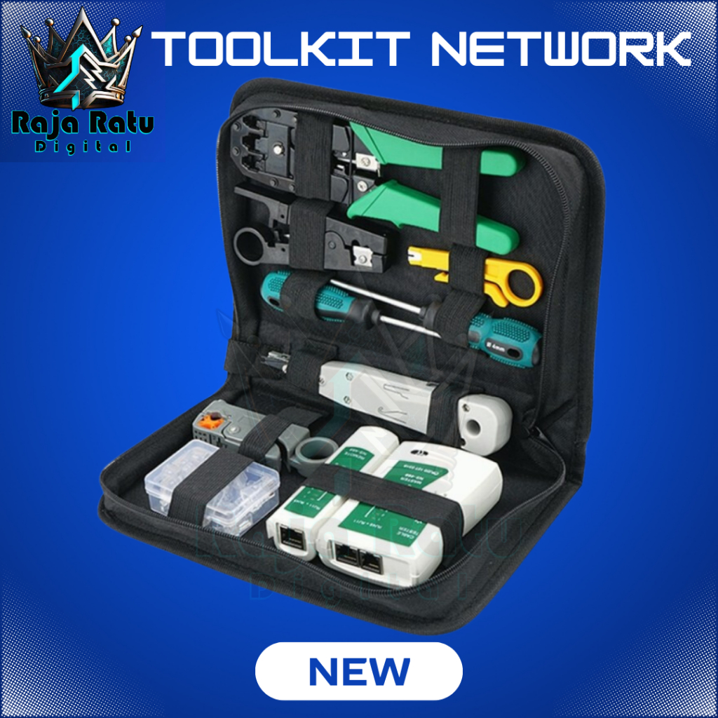 Jual TOOLKIT NETWORK REPAIR TANG CRIMPING LAN TESTER RJ45 RJ11 PLUGBOOT ...