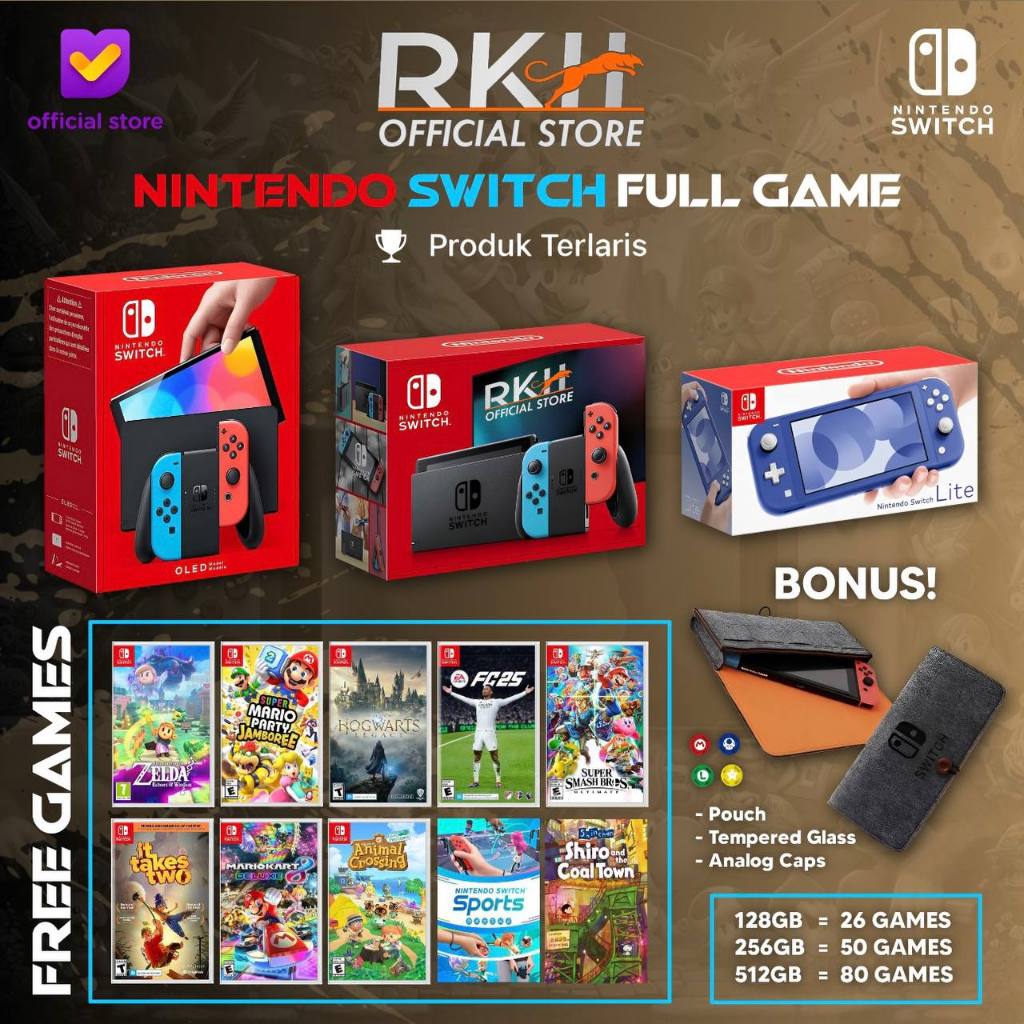 Jual Nintendo Switch OLED Console Original (BONUS GAME) | Shopee Indonesia