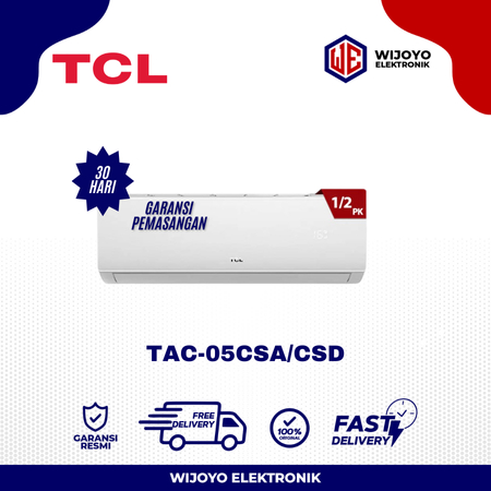 Jual (KHUSUS LUAR KOTA) AC 1/2 PK TCL TAC-05CSA TAC05CSA/CSD 390 WATT SILENT MODE R410 TURBO ...