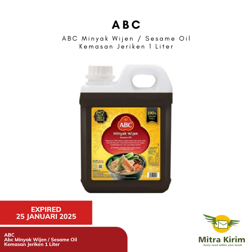Jual ABC Minyak Wijen / Sesame Oil Kemasan Jeriken 1 Liter | Shopee ...