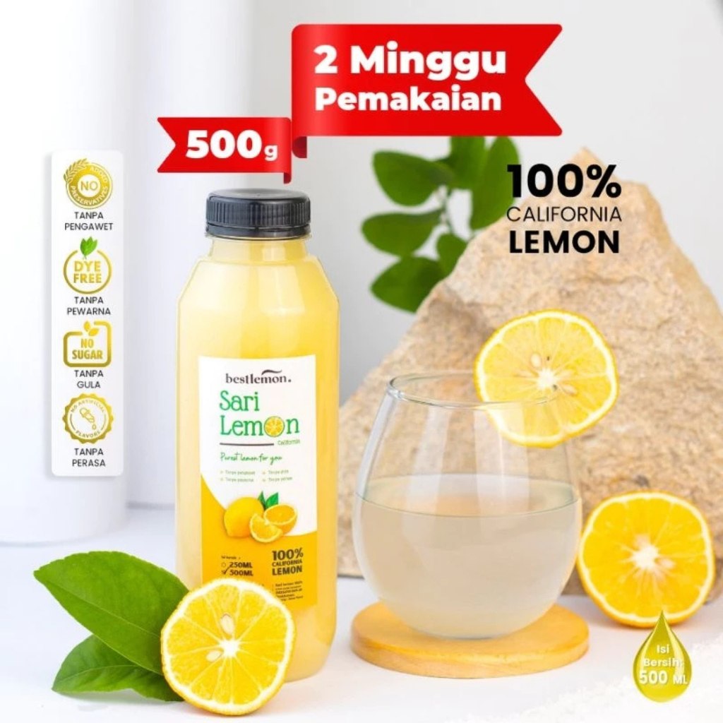 Jual Sari Lemon 500ml Kalifornia 100% Murni Minuman Sehat Bebas Gula ...