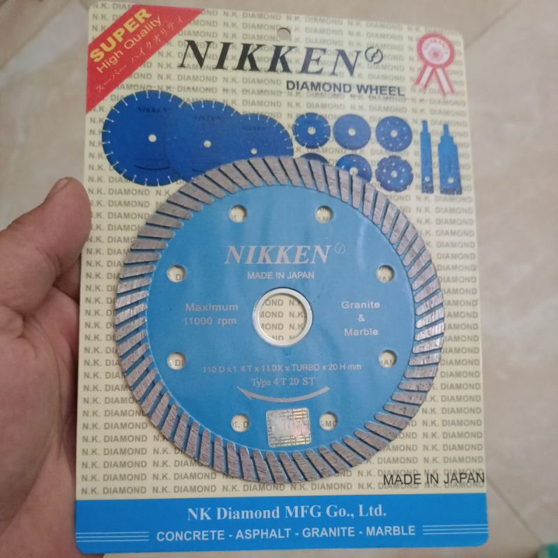 Jual MDN | NIKKEN JAPAN Diamond Wheel 4 inch Turbo Fast Cut Pisau ...