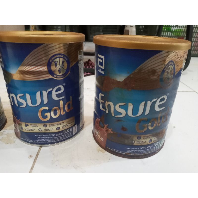 Jual Susu Ensure Gold 850gr Rasa Vanilla (minus kemasan kaleng penyok dan karat) | Shopee Indonesia