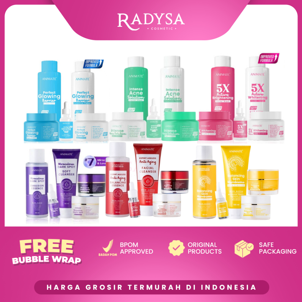 Jual RADYSA - ANIMATE Paket Wajah 5in1 Whitening - Barrier - Acne ...
