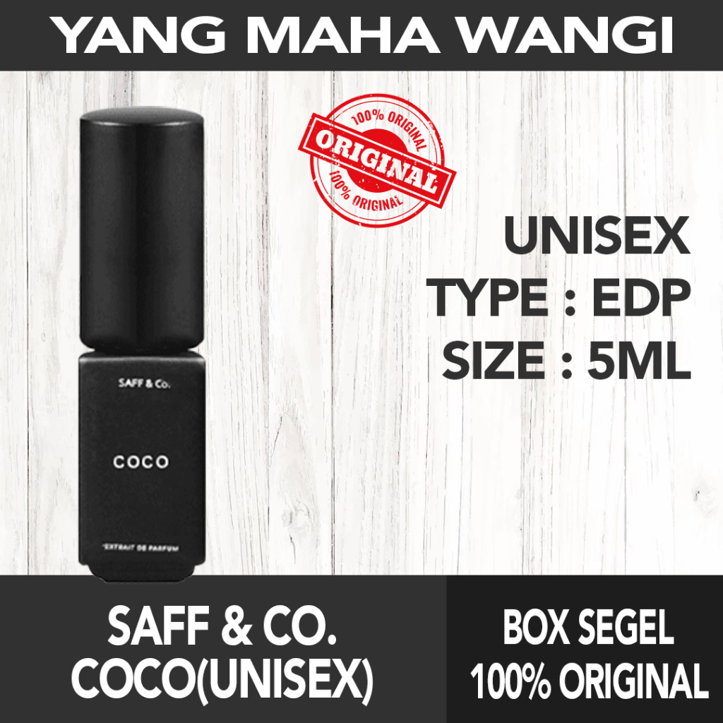 Jual PARFUM ORIGINAL SAFF & CO. COCO EXTRAIT DE PARFUM FOR UNISEX 5 ML (BOX SEGEL) | Shopee ...