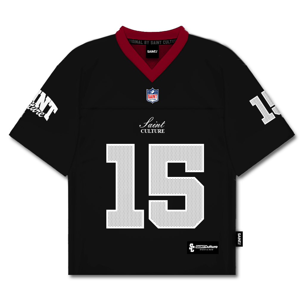 Jual Saint Culture / Black Red 15 / Jersey Vintage Oversize Rugby Retro ...