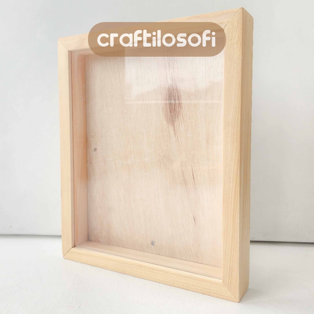 Jual Bingkai Kayu 3D Frame A4 (21x30cm) | Pigura Frame Foto + Kaca ...