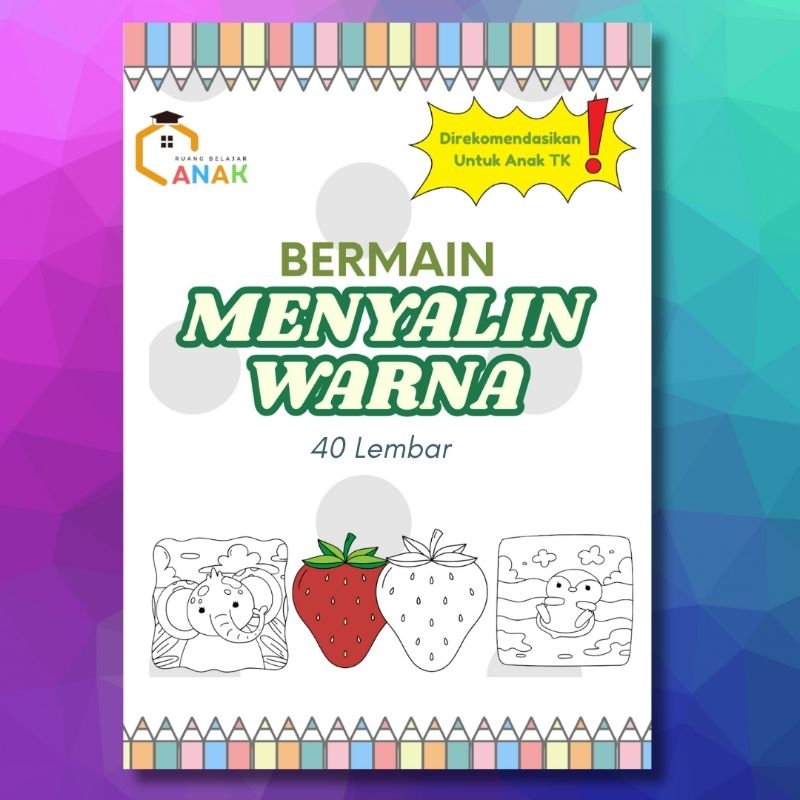 Jual Printable Worksheet Menyalin Warna 40 Lembar Untuk Anak TK ...
