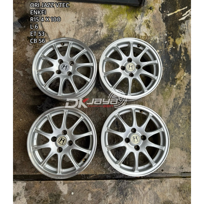 Jual VELG ORI JAZZ VTEC ENKEI R15 4 X 100 (HARGA UNTUK 4PCS VELG ...