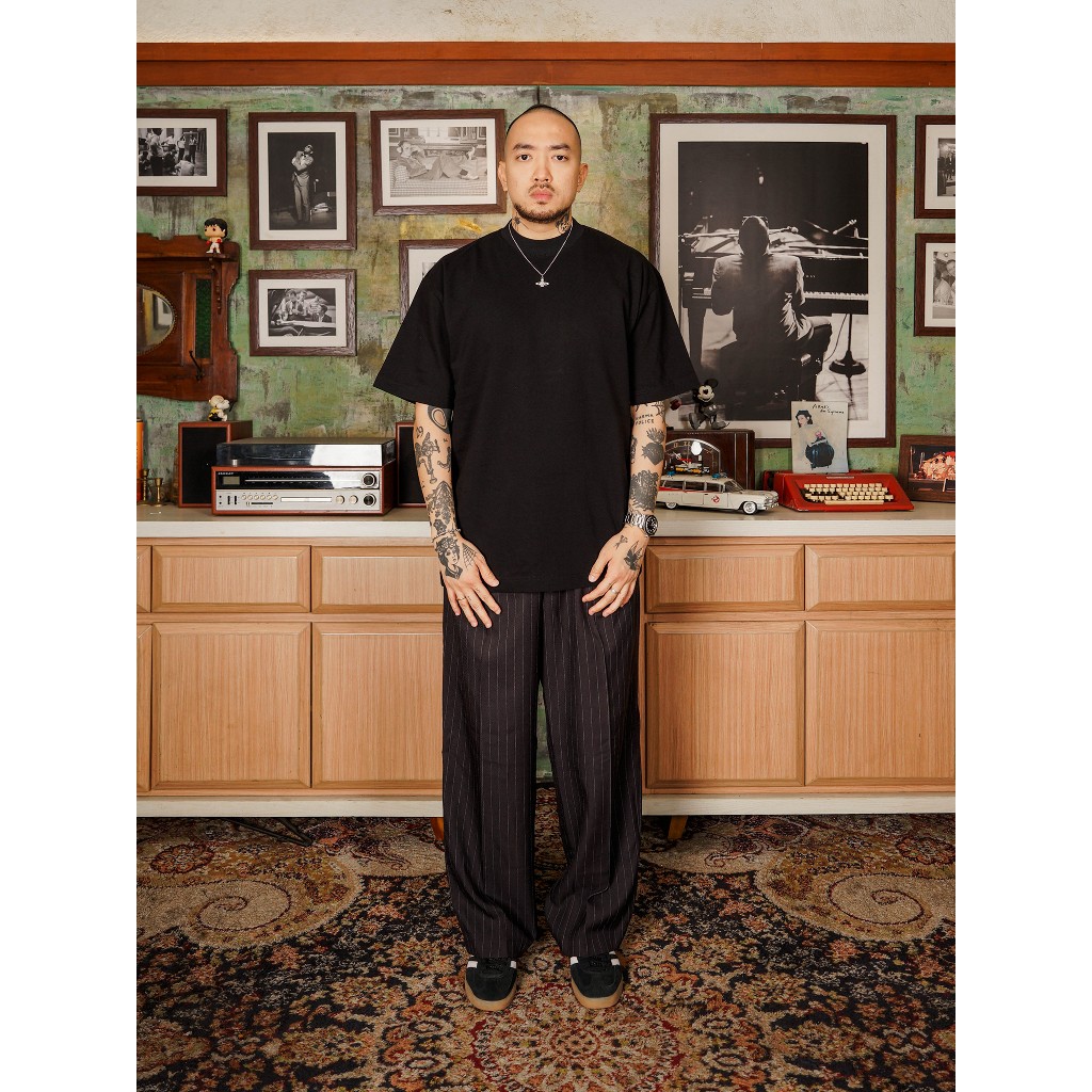 Jual Popgun Studio Kaos Hitam Polos Reguler Fit 16S Heavyweight ( 235 ...