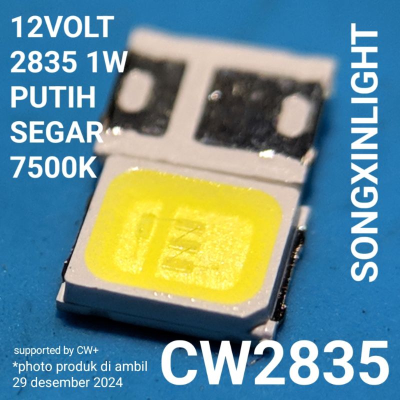 Jual 100PCS LED SMD RZX CW 2835 12VOLT 1 WATT PUTIH UNTUK SERVIS LAMPU ...