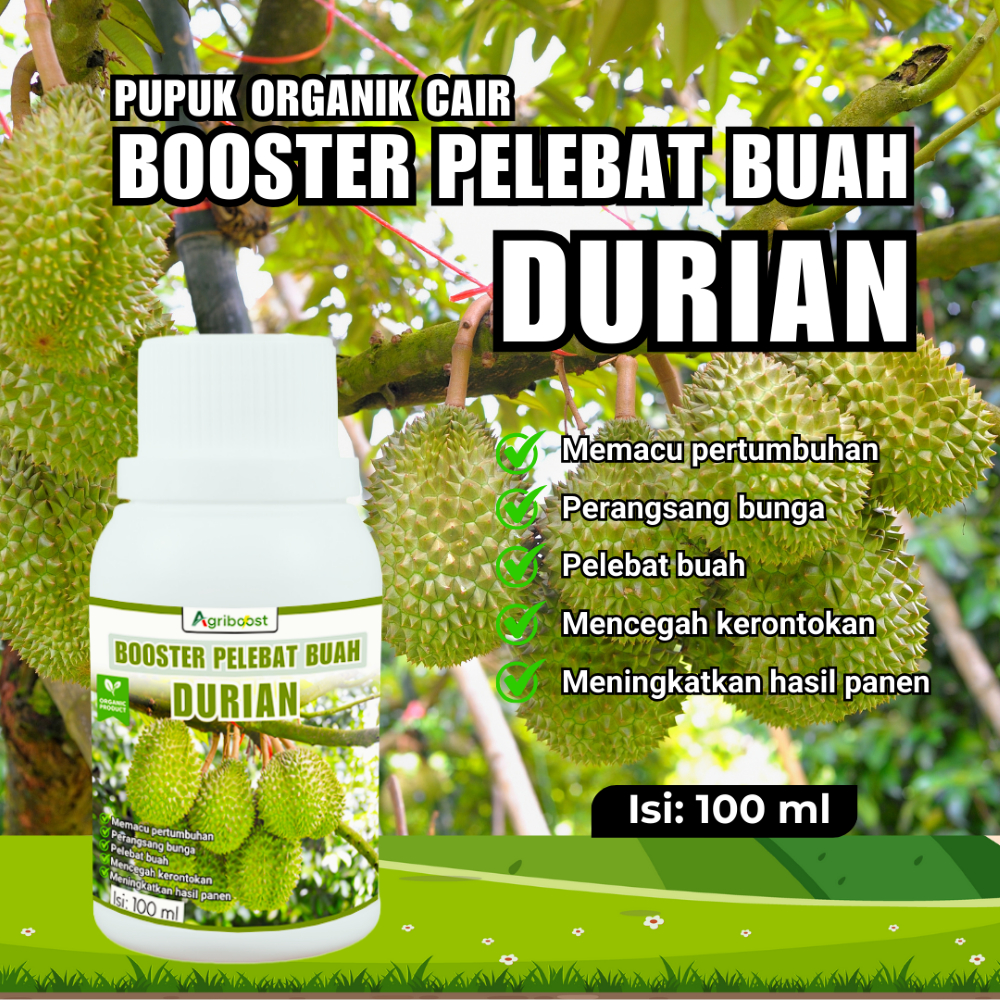 Jual Pupuk Organik Cair Booster pelebat buah Durian 100ml,pupuk tanaman durian cepat berbuah ...